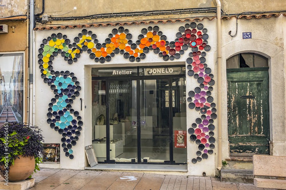 Vallauris street view. Situated on French Riviera, Vallauris combines ...