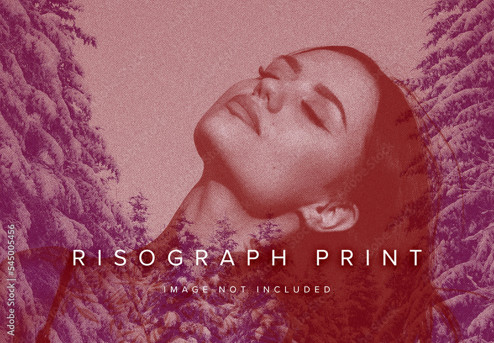 Risograph Printing Texture Image Effect Stock Template | Adobe Stock