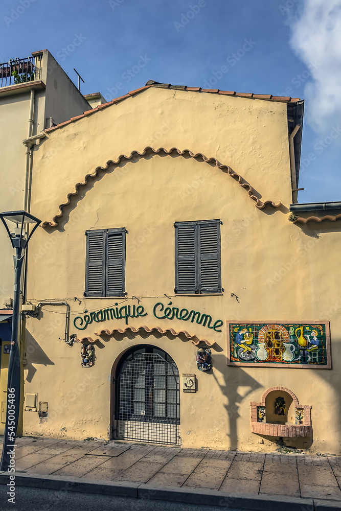 Vallauris street view. Situated on French Riviera, Vallauris combines ...