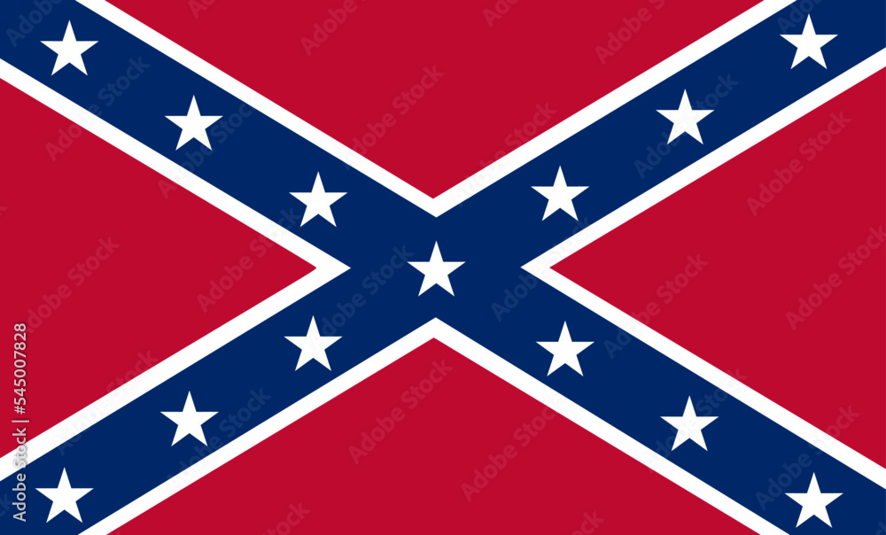 Historical battle flag of Confederate States of America vector ...