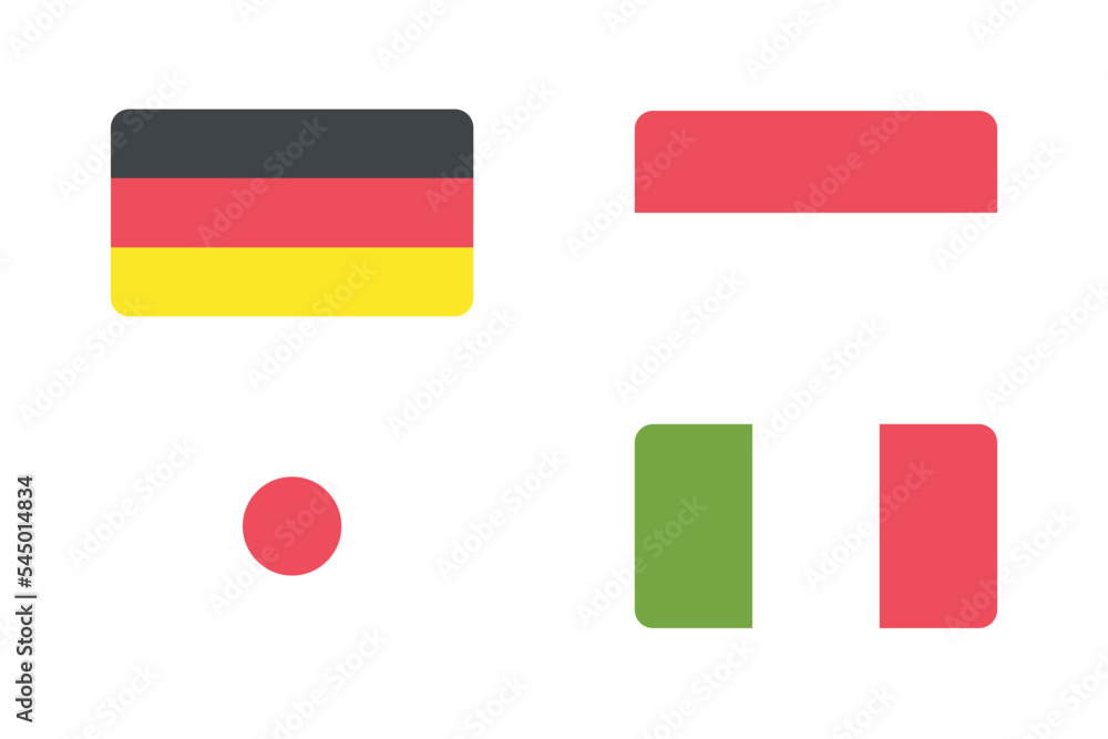 Flags, World Flags, Flags Simple, Flags Vector, Flags Design, Flag Stock Vector | Adobe Stock