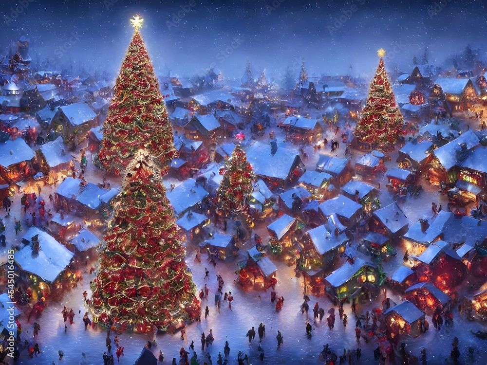The Christmas tree village is a magical place. The trees are alive and ...