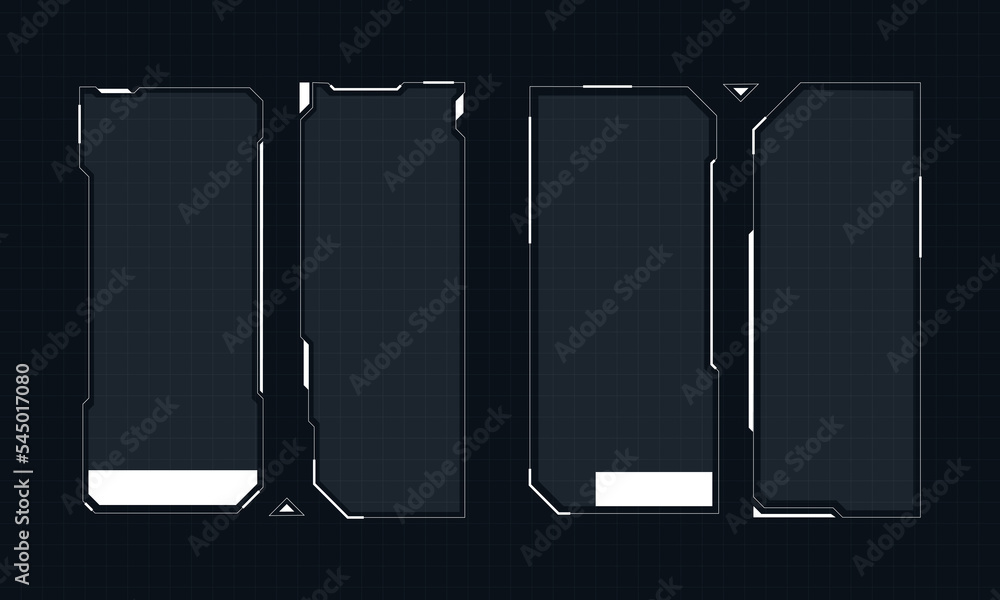 Hud frames futuristic text box border frame scifi digital screen ...