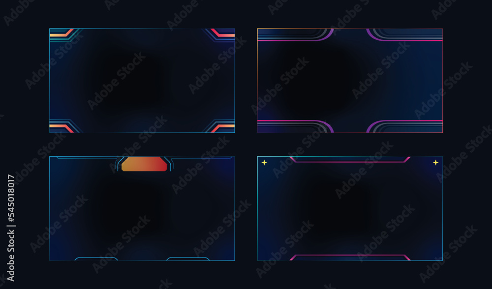 Hud frames futuristic text box border frame scifi digital screen ...