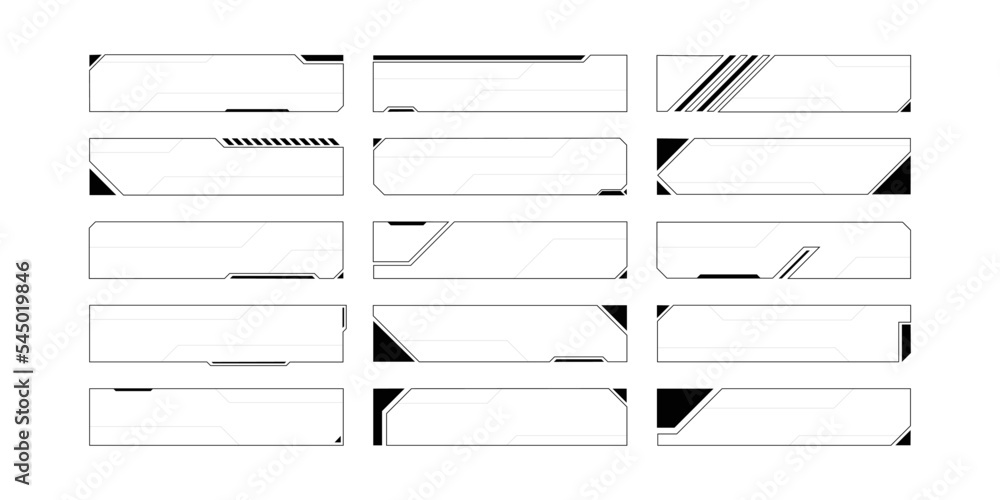 Hud frames futuristic text box border frame scifi digital screen ...