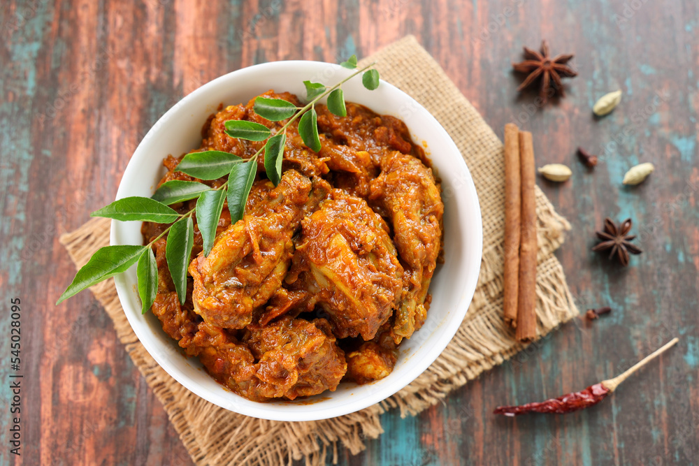 Masala Chicken curry with Appam Kerala breakfast , Hoppers pan cake ...