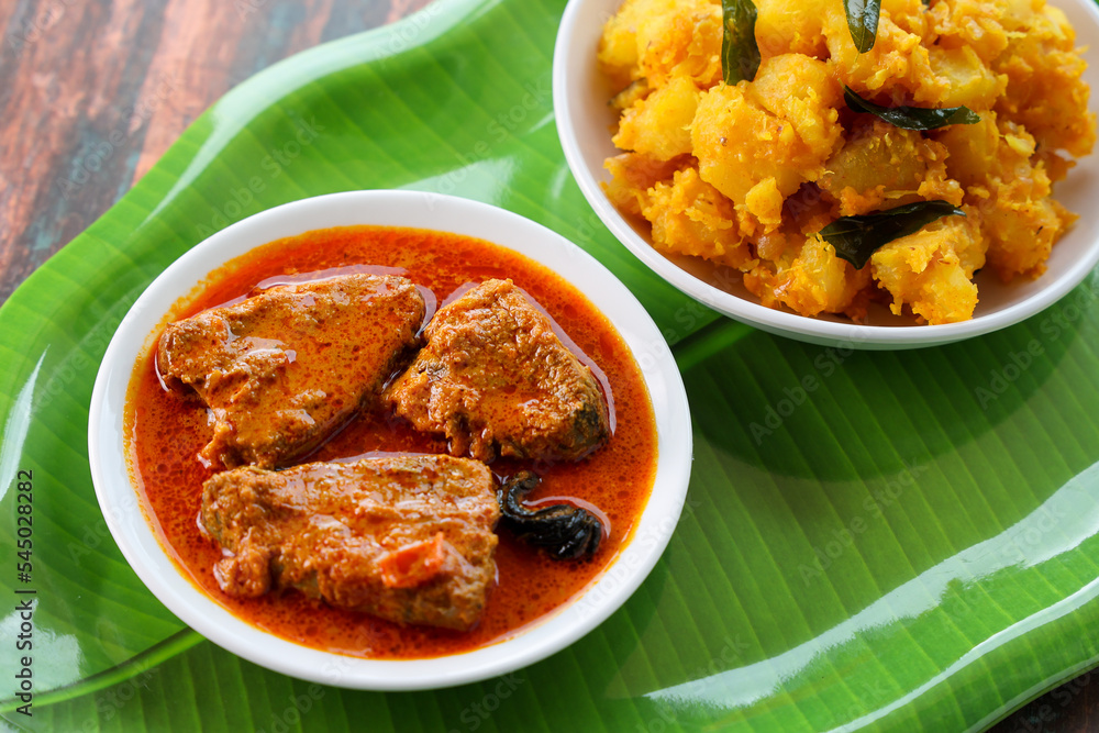 Kerala fish curry Alappuzha, India, Hot and spicy homemade red fish ...