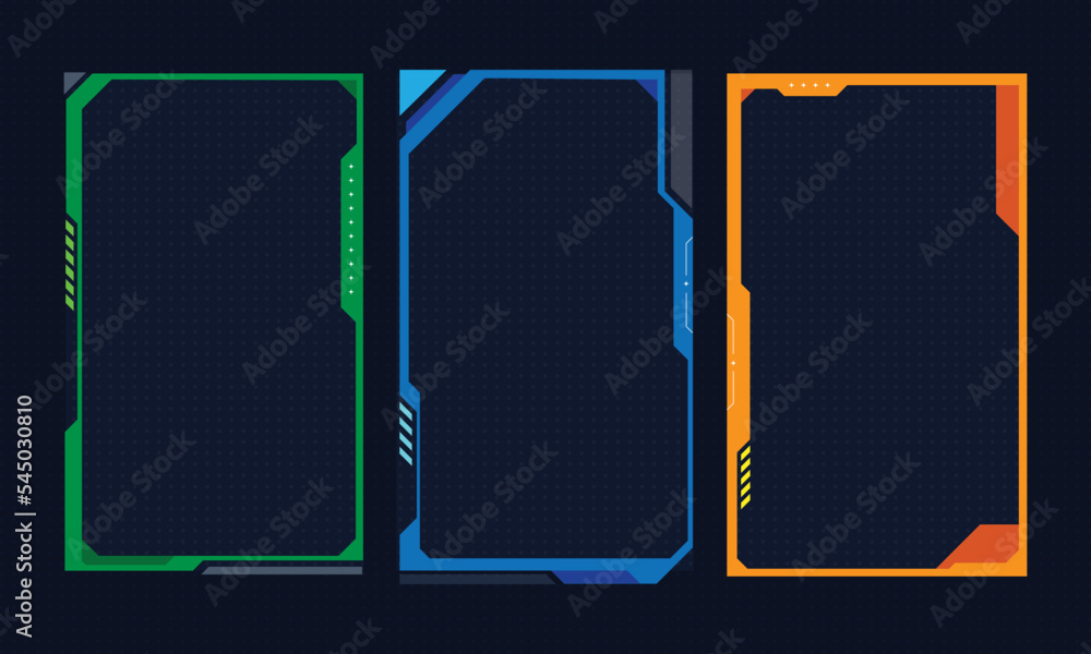 Hud frames futuristic text box border frame scifi digital screen ...