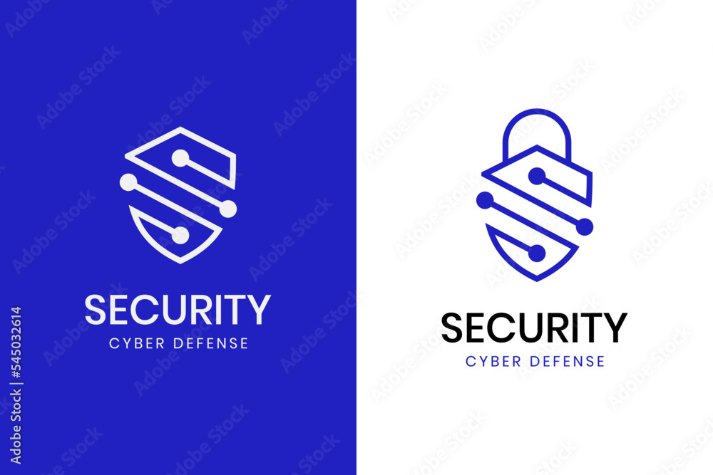 cyber internet online security logo design vector template. letter s ...