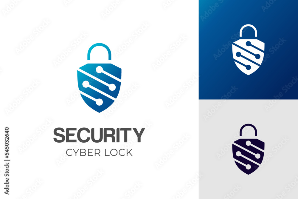 cyber internet online security logo design vector template. cyber ...