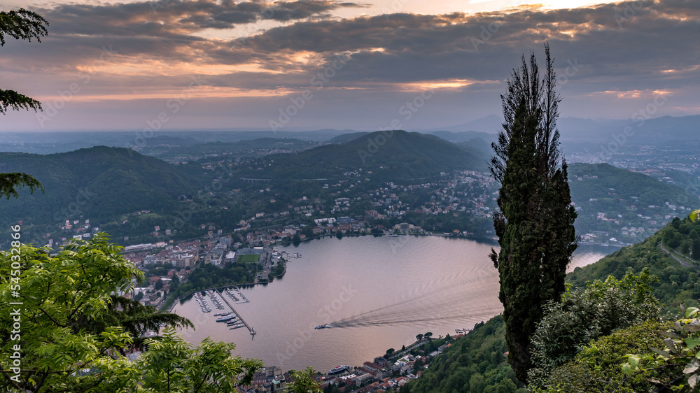 Photo & Art Print Brunate at Lake Como View during sunset, Malulein ...