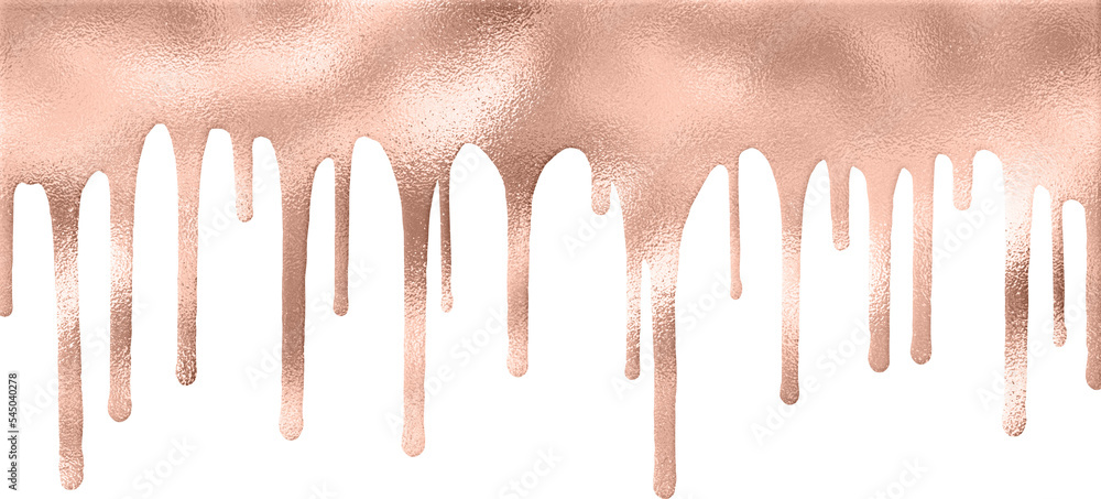 Dripping Rose Gold Clipart Stock Illustration | Adobe Stock