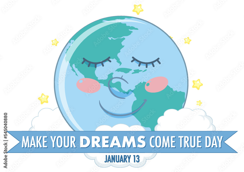 Make Your Dream Come True Day Banner Design Stock Vector | Adobe Stock