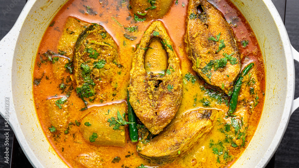 Hilsha Fish Curry, HIlsha Fish, Bengali Fish Curry Stock Photo | Adobe ...