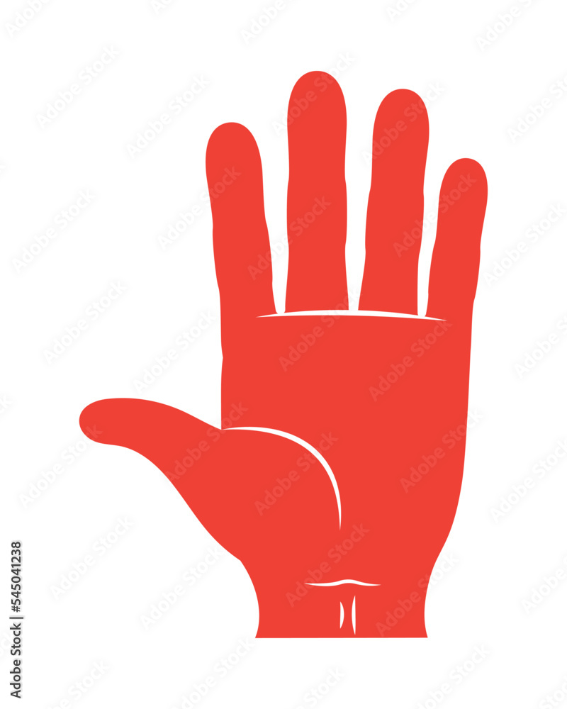red hand icon Stock Vector | Adobe Stock