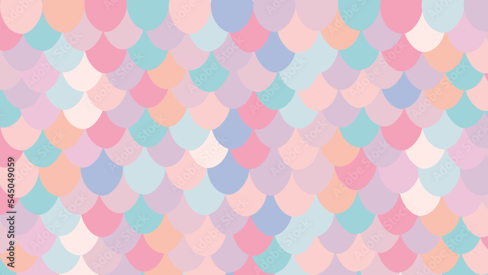 Pastel Delicate pastel colors: pink, purple, blue and Yellow Mermaid ...