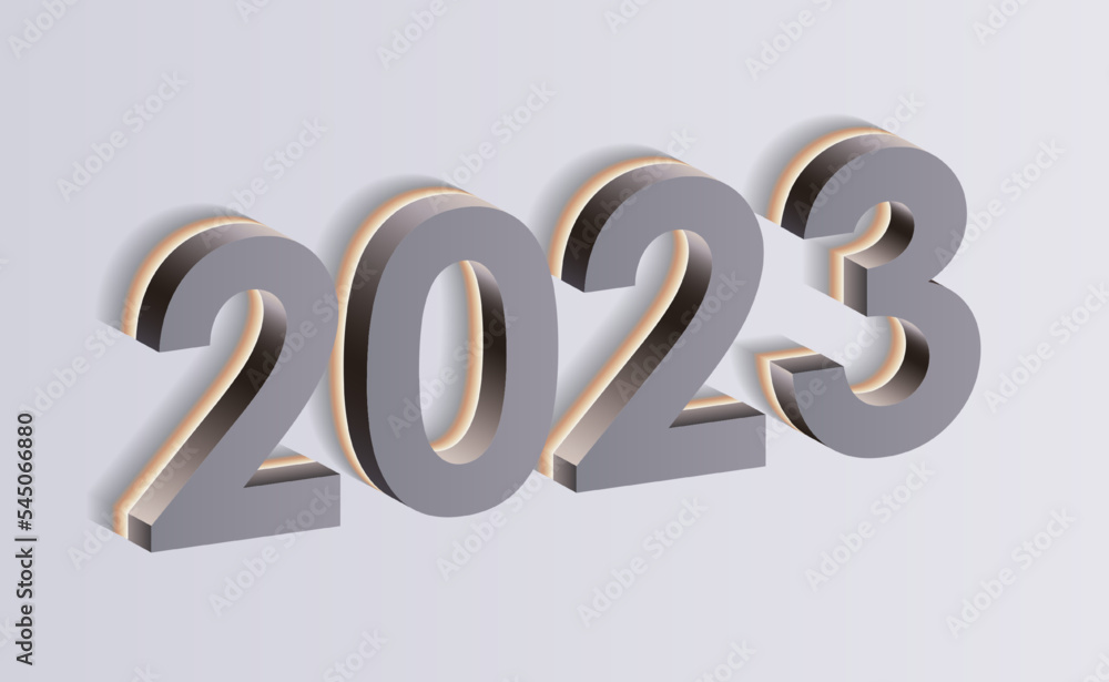 Symbol 2023 in isometry. Vector illustration of the symbol of 2023 on ...