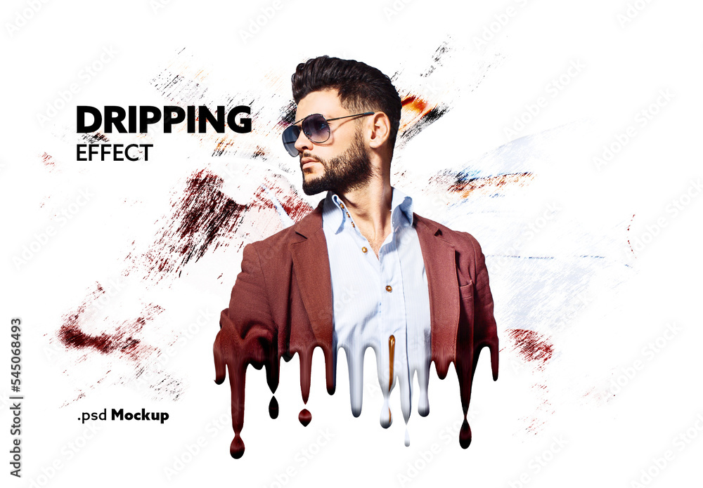 Dripping Photo Effect Stock Template | Adobe Stock