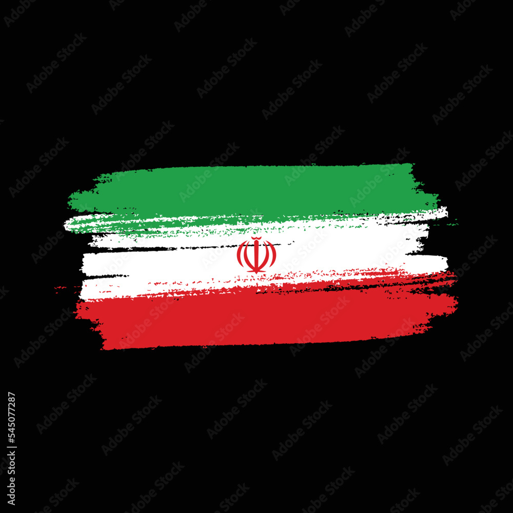 Set Iran flags, banners, banners, symbols, flat icon. illustration of ...