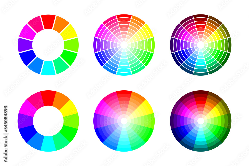 Color wheel from 12 color rgb isolated PNG Stock Illustration | Adobe Stock