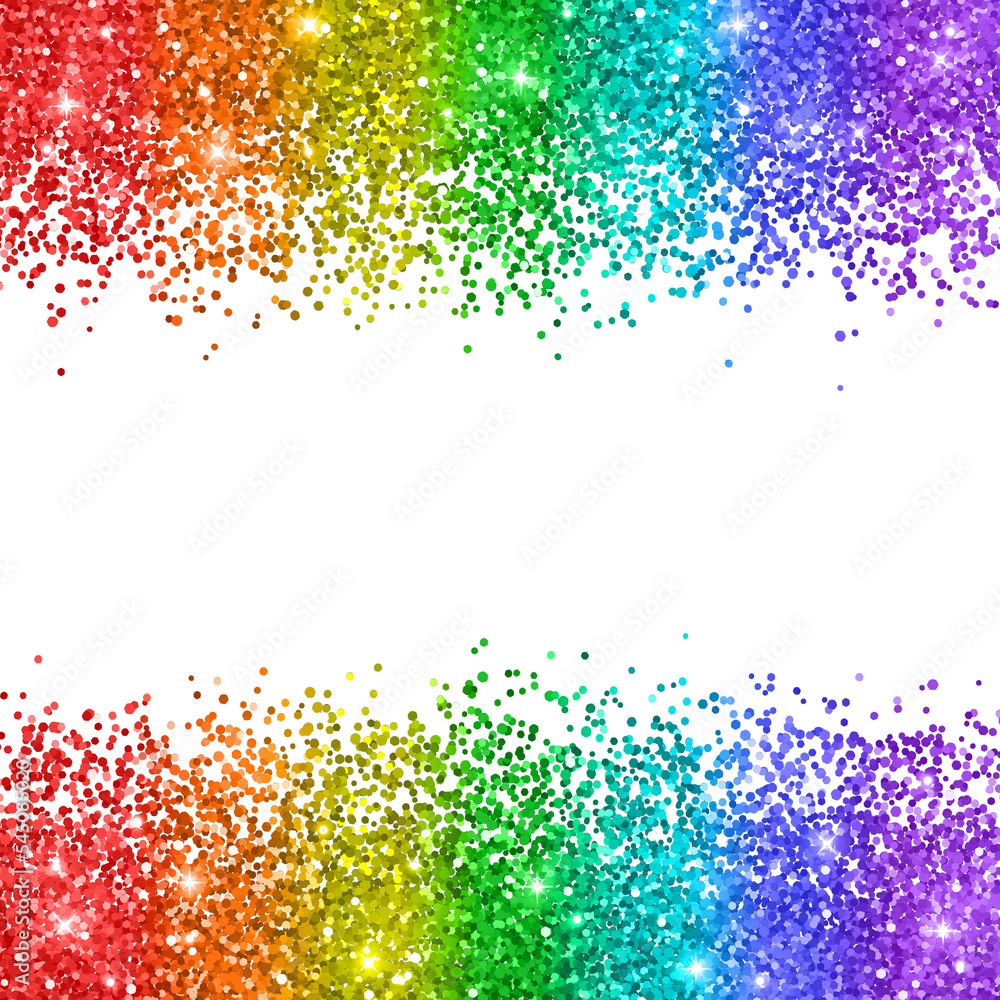 Poster Rainbow glitter isolated PNG – Muurposter | Europosters