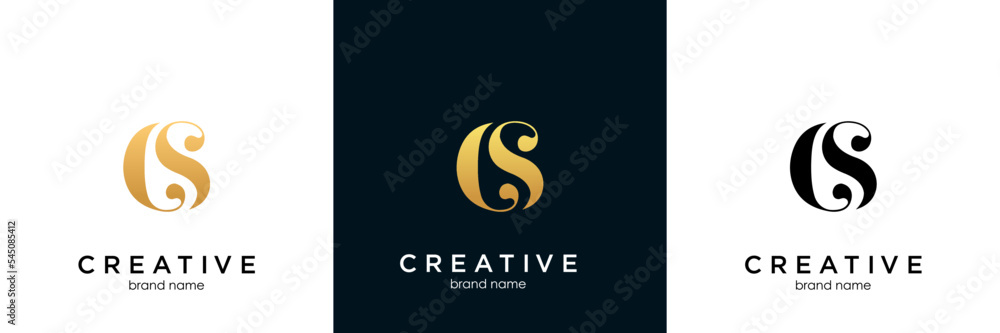 luxury letter CS logo design template Stock Vector | Adobe Stock