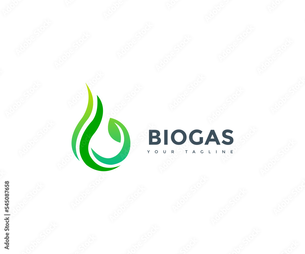 Biogas logo. Oil and gas Vector logo. Industrial or factory design ...