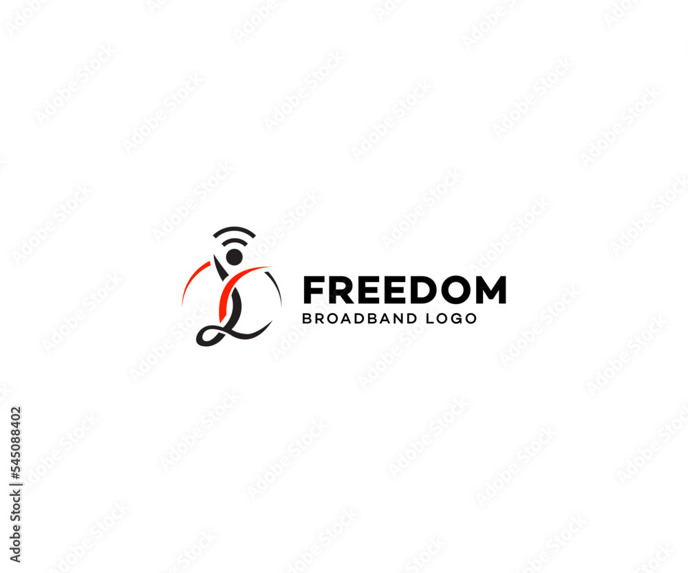 broadband logo fiber optic cable rotates around the planet earth, logo ...