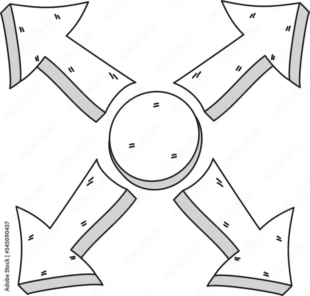 Arrow showing the way. Direction. Route. Cartoon illustration. Stock ... Arrow showing the way. Direction. Route. Cartoon illustration. Stock ...