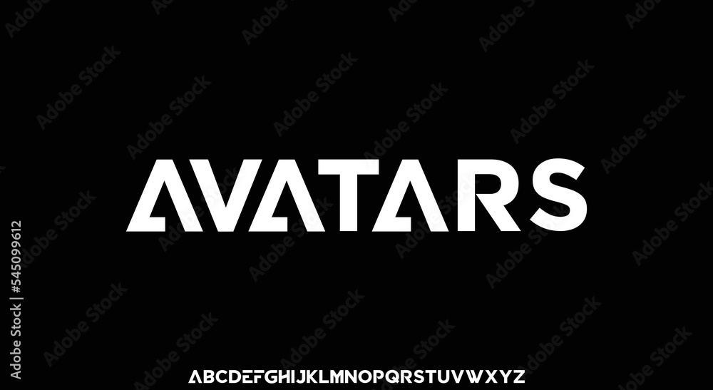Vetor de AVATARS Abstract Modern Alphabet Font. Typography urban style ...
