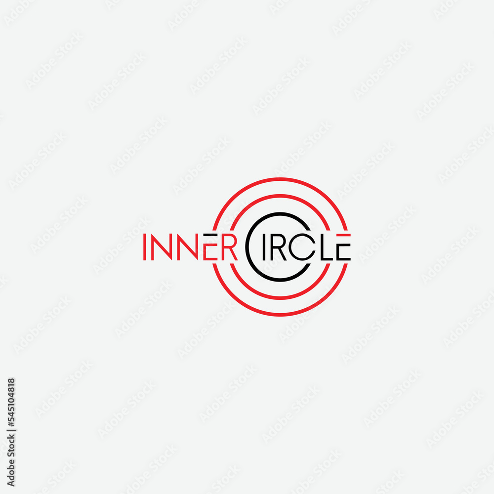 Inner circle text base logo concept minimal Stock Vector | Adobe Stock