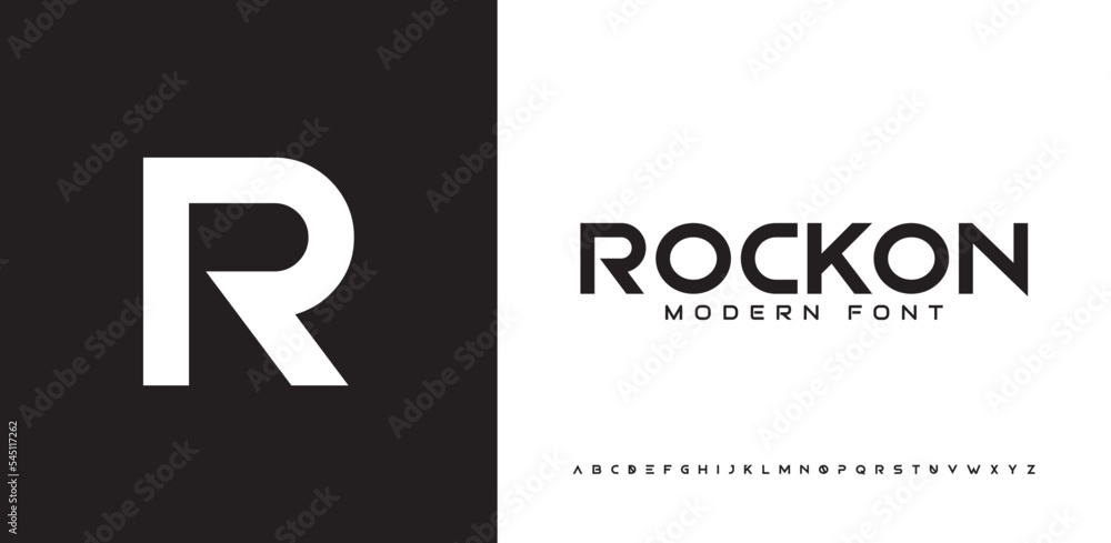 Tech font typography alphabet letters. Future logo typo. Minimal urban ...