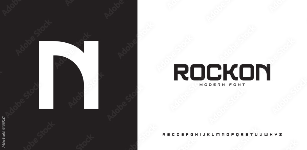 Tech font typography alphabet letters. Future logo typo. Minimal urban ...