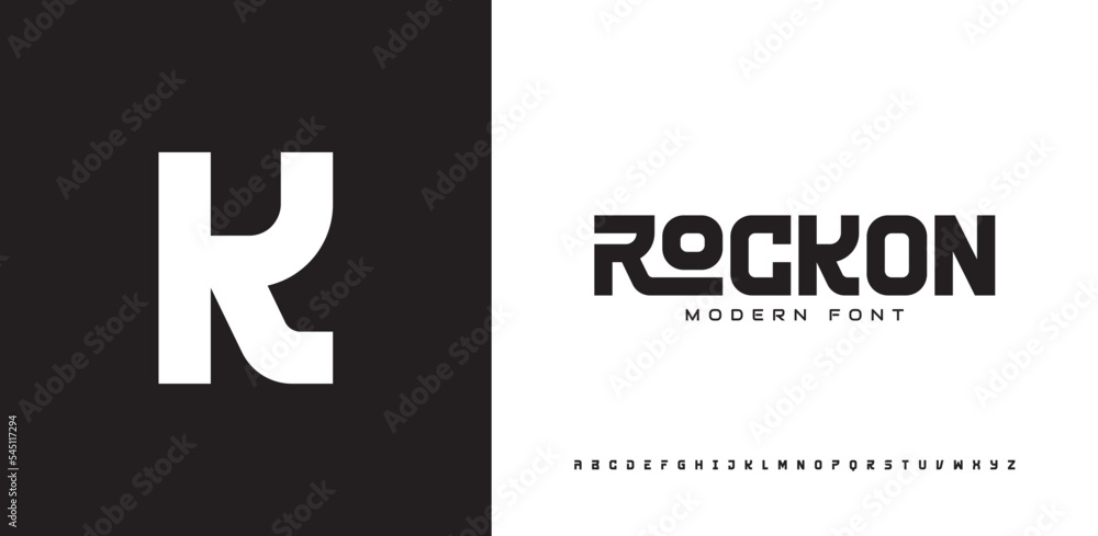 Tech font typography alphabet letters. Future logo typo. Minimal urban ...