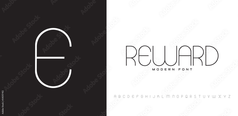 Tech font typography alphabet letters. Future logo typo. Minimal urban ...