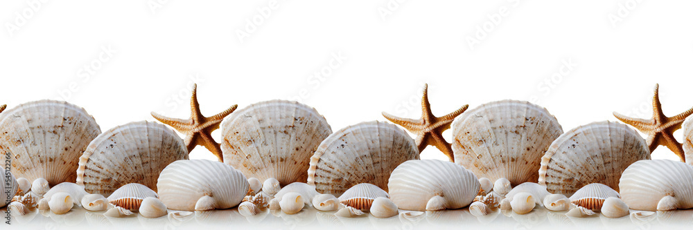 Abstract marine border with isolated underwater object. Isolated ...