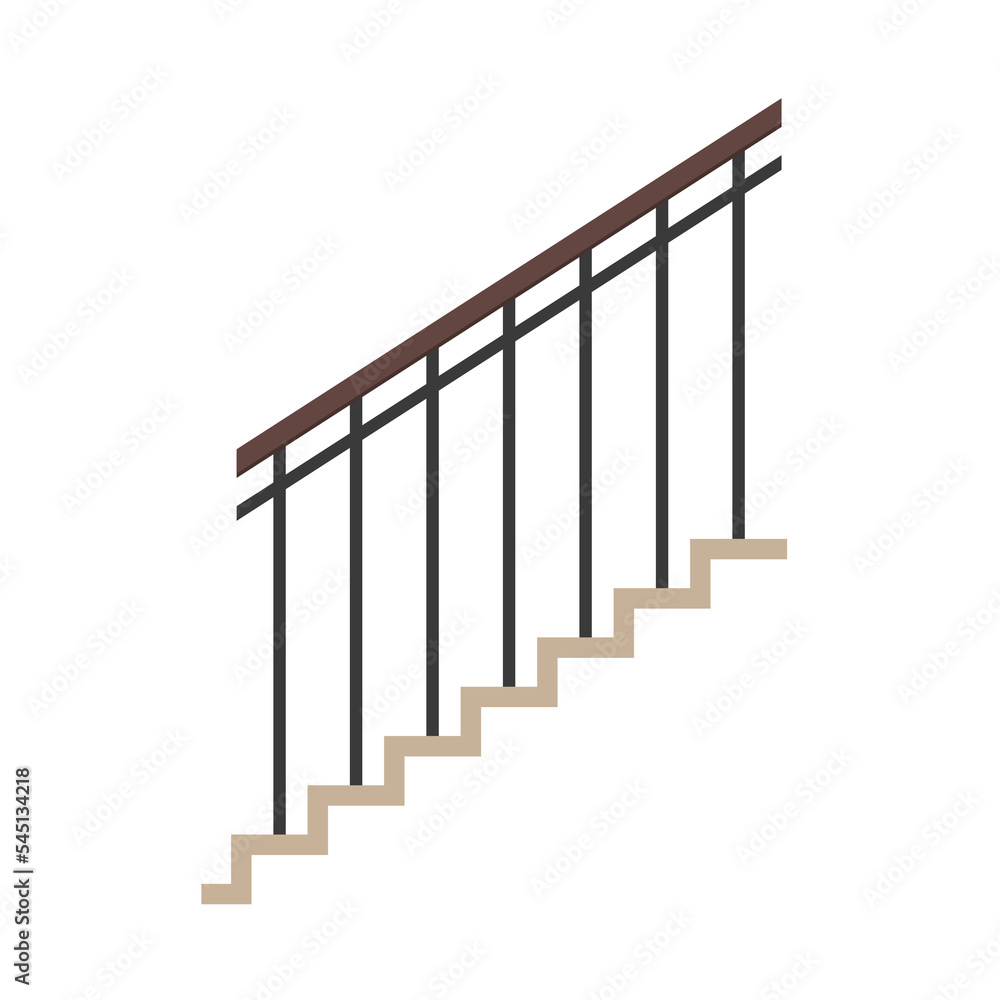 Railing stair vector. wallpaper. free space for text. railing vector ...