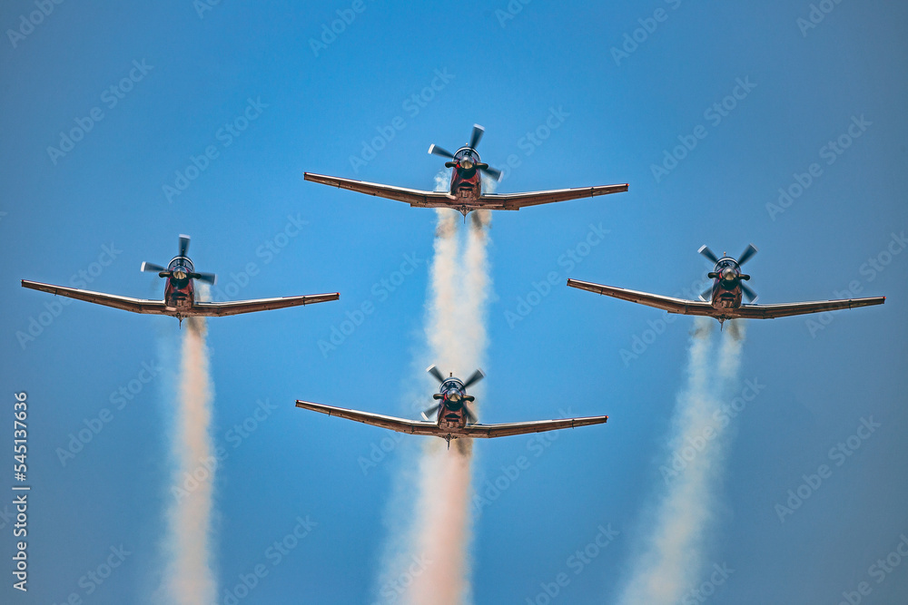 The Israeli Air Force Aerobatic Team Is Preforming An Airshow For The ...