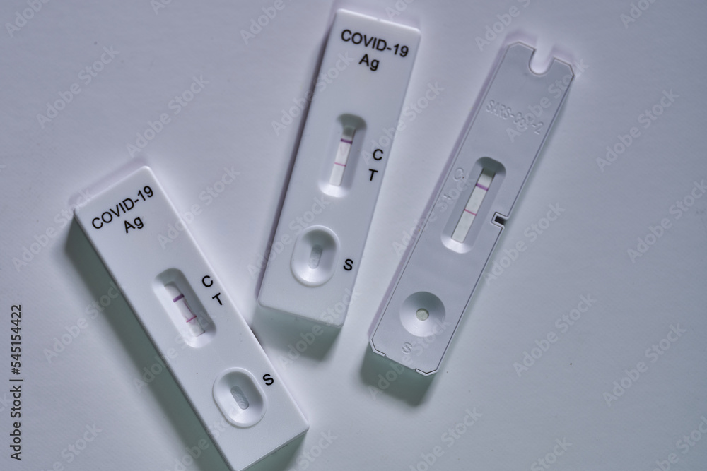 Rapid Covid-19 Antigen Test With Positive Result Of Infection Stock ...
