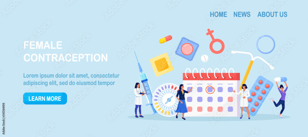 Female contraceptive methods. Sexual reproductive health. Protection ...