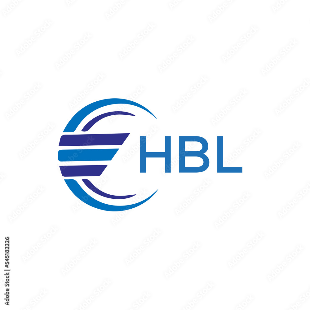 HBL letter logo. HBL blue image on white background. HBL vector logo ...