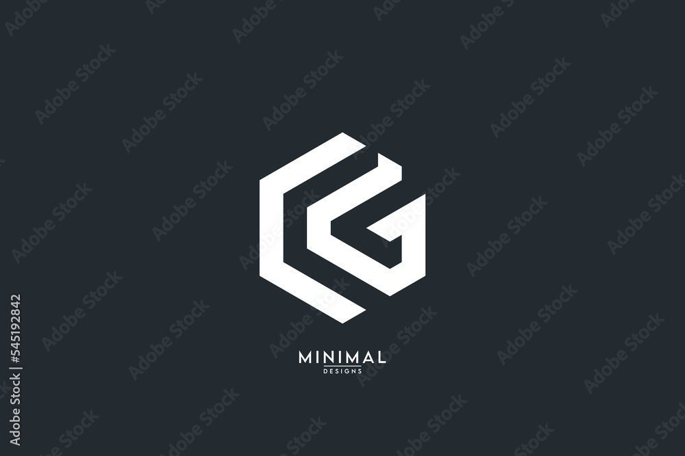 Alphabet letter CG, GC icon logo vector. Stock Vector | Adobe Stock