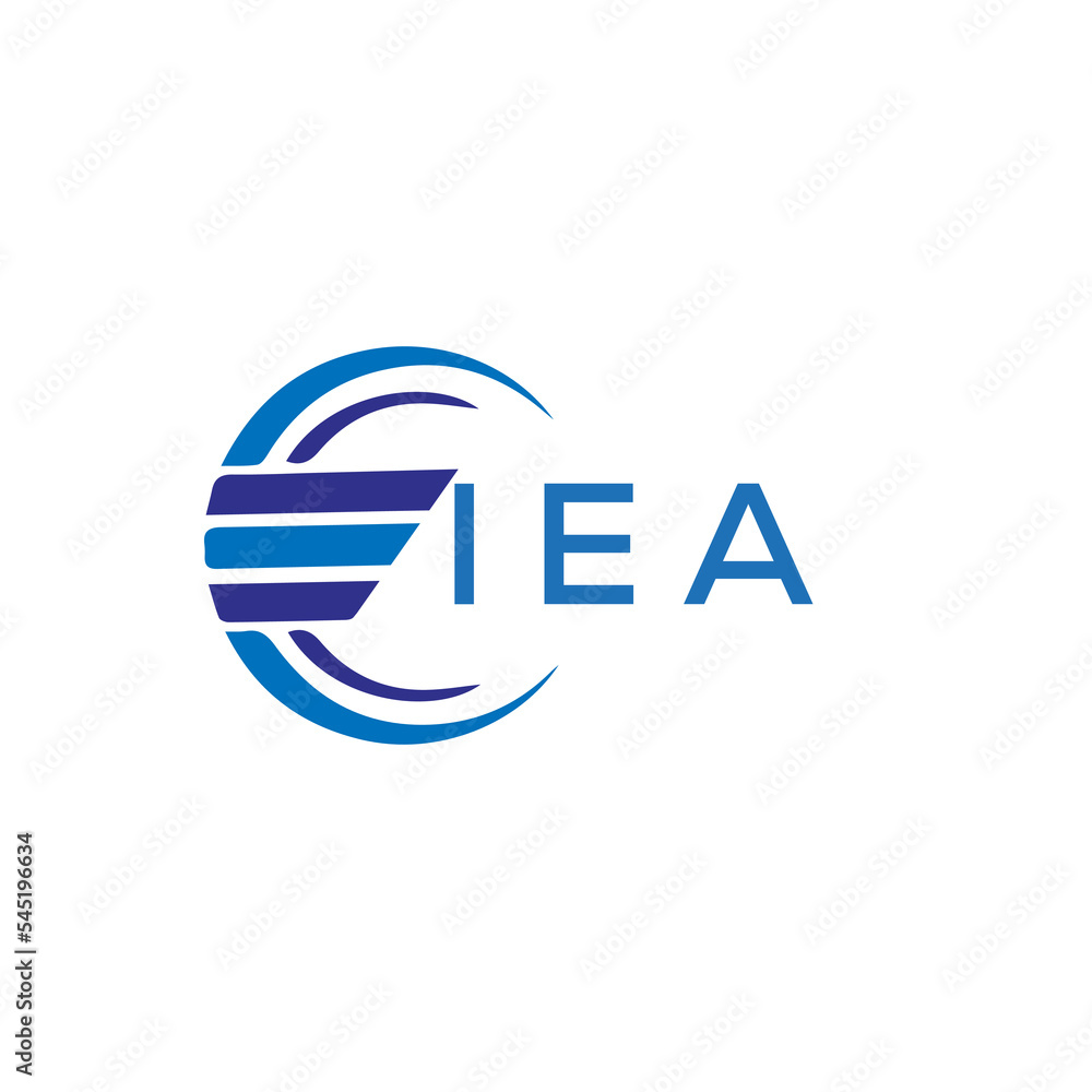 IEA letter logo. IEA blue image on white background. IEA vector logo ...