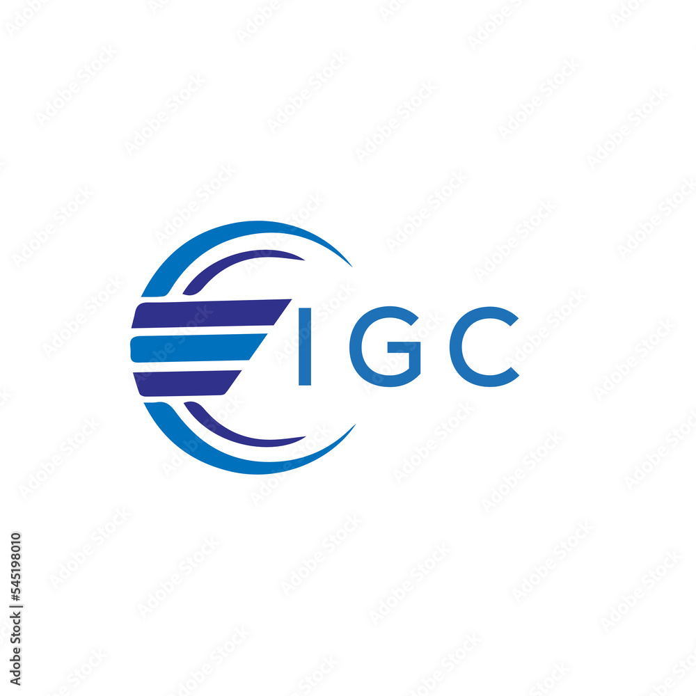 IGC letter logo. IGC blue image on white background. IGC vector logo ...