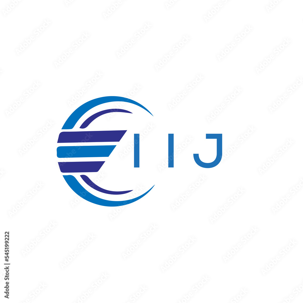 IIJ letter logo. IIJ blue image on white background. IIJ vector logo ...