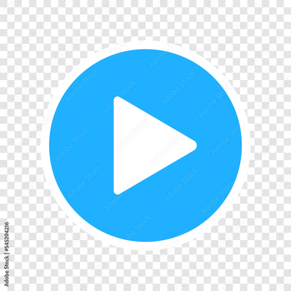 blue play button icon Stock Vector | Adobe Stock