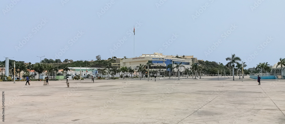 View at the Luanda marginal, Luanda fortress building and Luanda ...