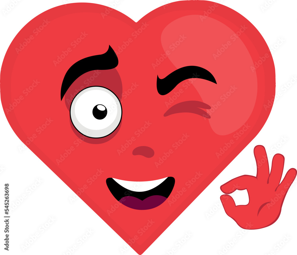 vector illustration of cartoon character of a heart smoking a cigarette ...