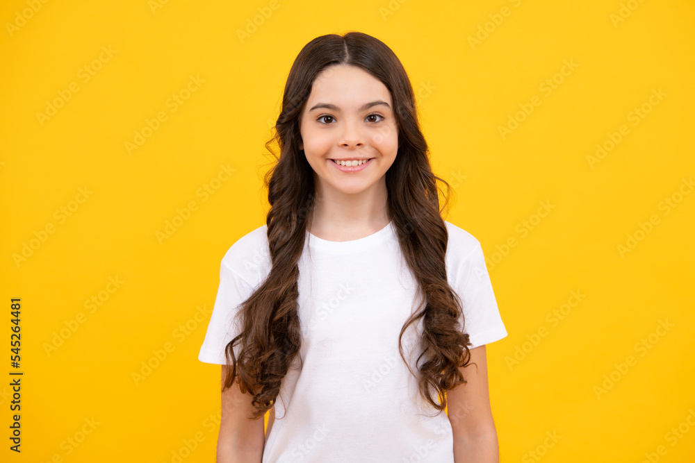 Happy Teenager Positive And Smiling Emotions Of Teen Girl Pretty