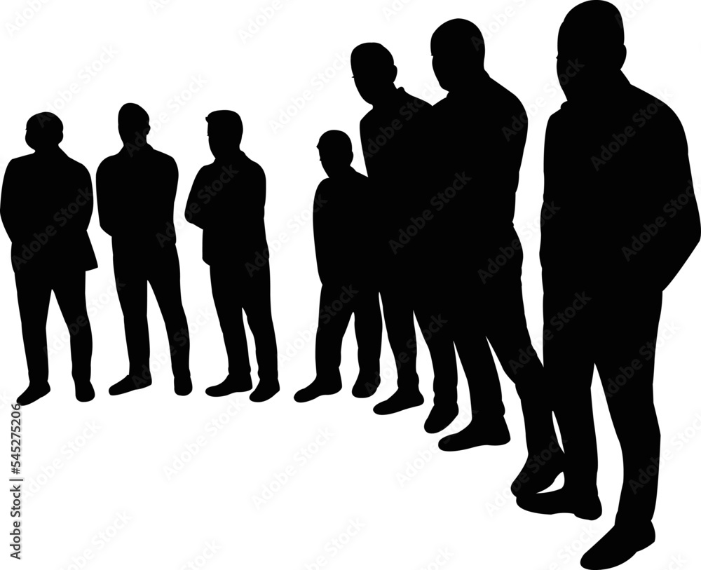 people waiting, body silhouette vector Stock Vector | Adobe Stock